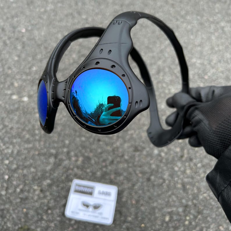 Cyberpunk Silver Iridium Lens Alien Goggles Sunglasses - Etsy UK