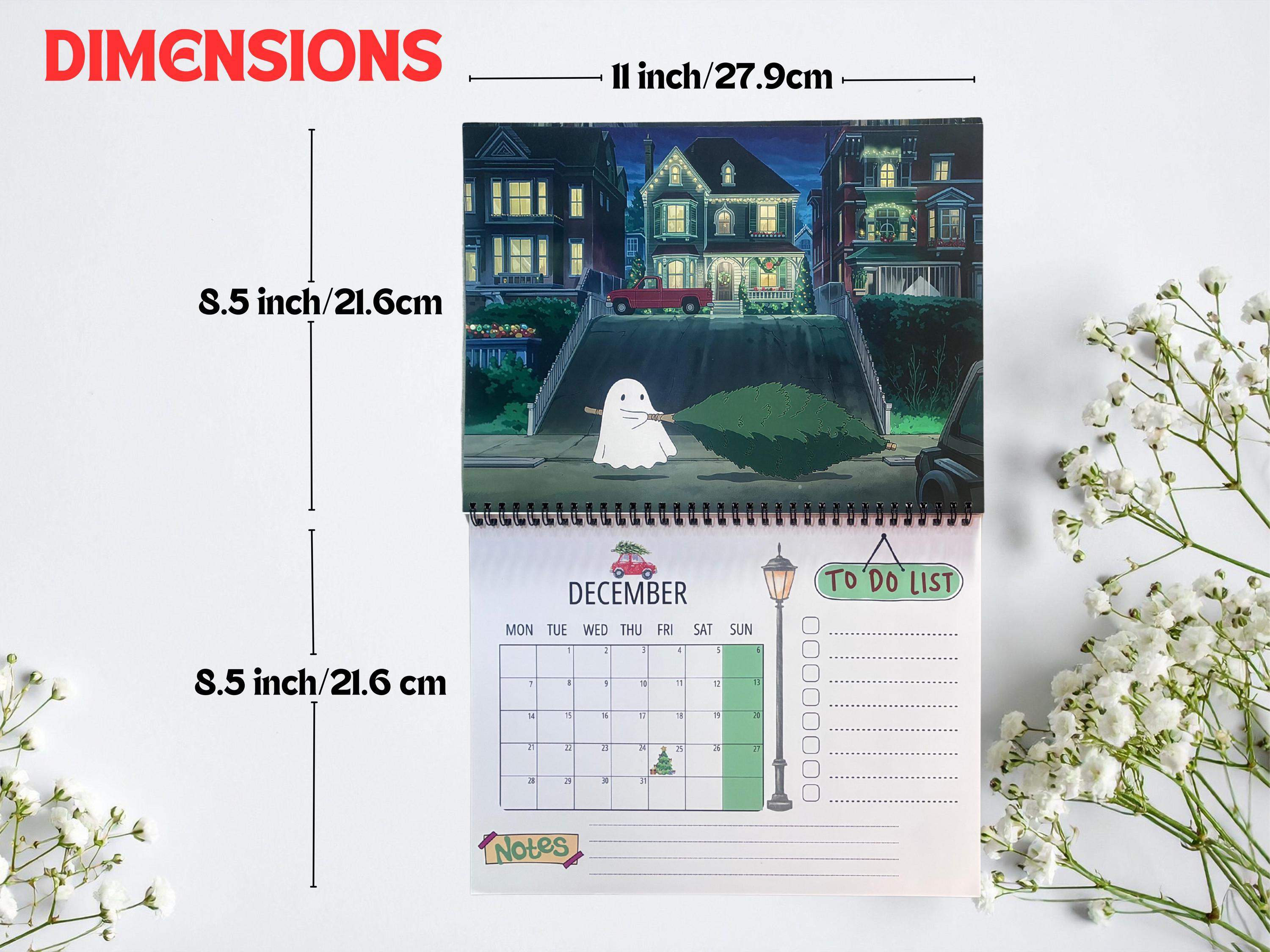 Ghost Calendar, Cottagecore Whimsical Art, 11" X 8.5" - Etsy
