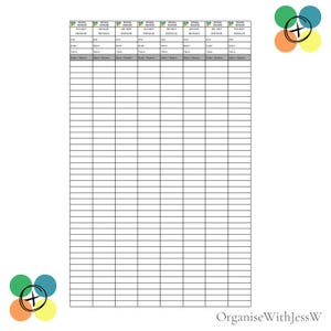 Geocache Log Sheet Download Logsheet Cache Log Printable PDF Excel ...