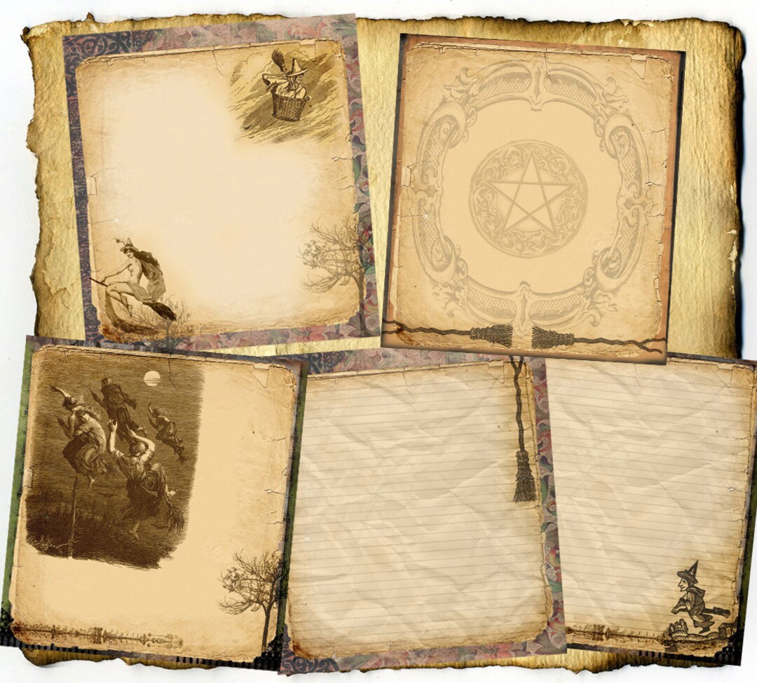 Hedge Rider Witch Digital 5 Page Set Book of Shadows - Etsy