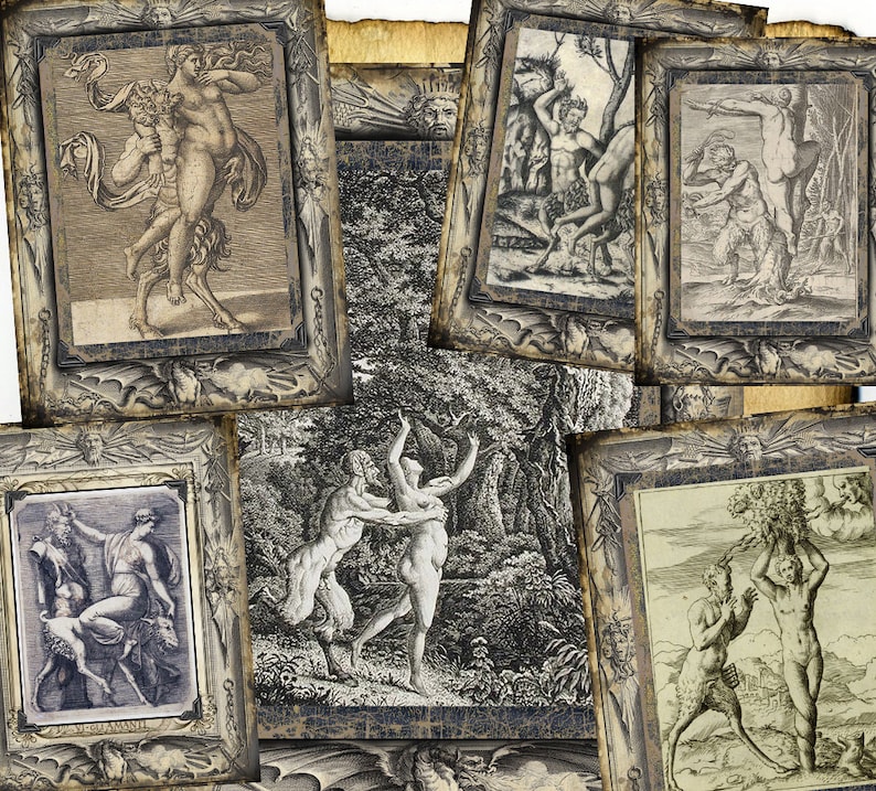 14 Vintage Erotic Satyrs and Ladies Illustrations Instant - Etsy Australia