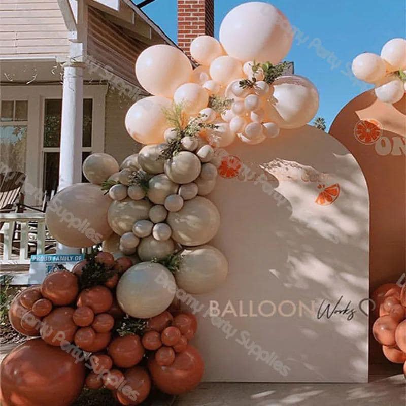 93/200pcs Terracotta Balloon Arch Kit - Doubled Cream Apricot Balloons ...