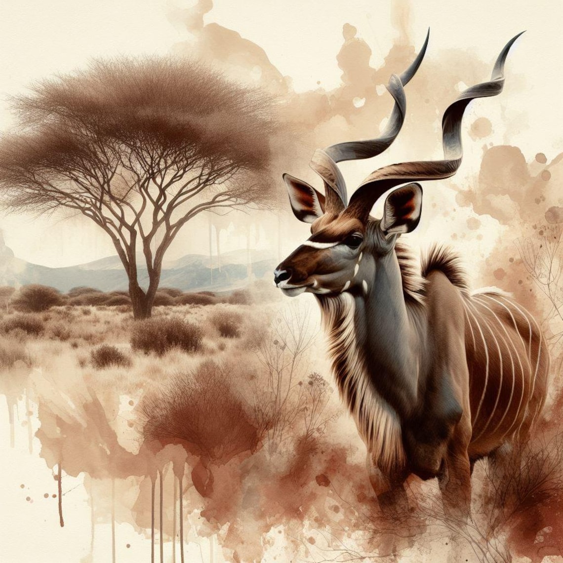Majestic Kudu Digital Images - Etsy