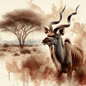 Majestic Kudu Digital Images - Etsy