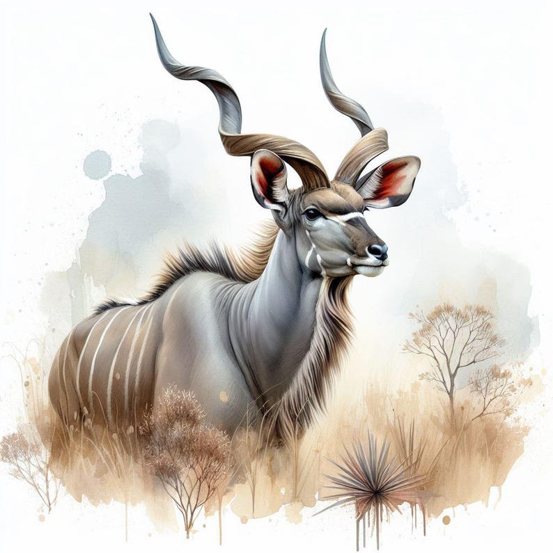 Majestic Kudu Digital Images - Etsy