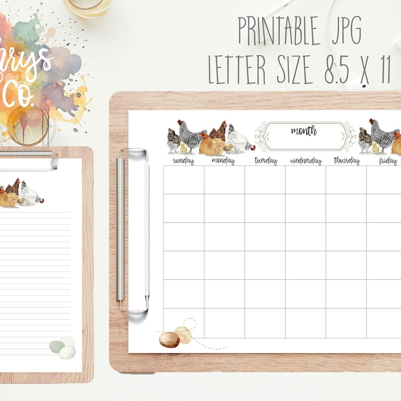 Chicken Calendar 2026 - Etsy