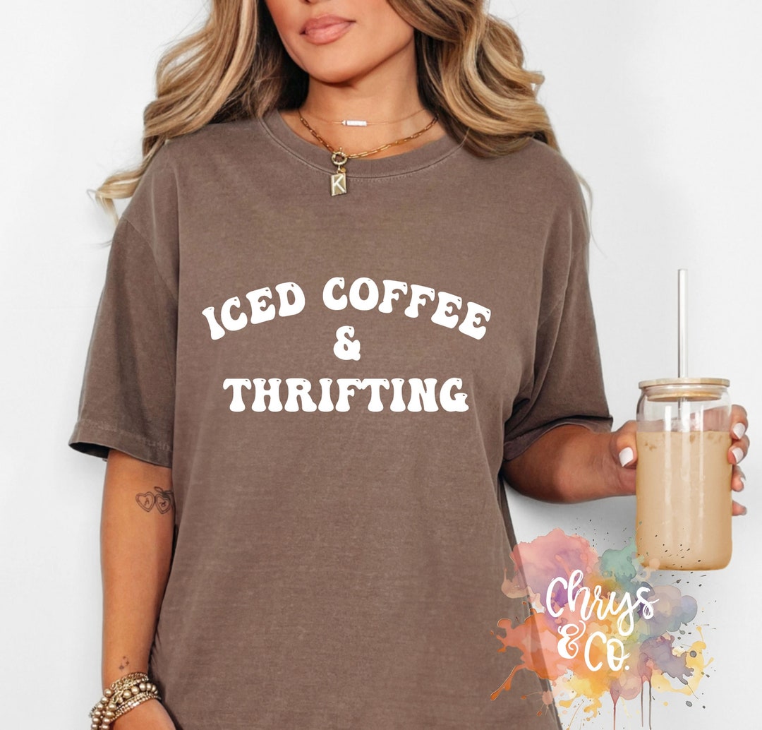 Iced Coffee and Thrifting SVG Cricut PNG File Digital Design Clip Art ...