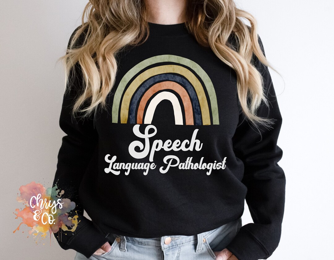 Boho Rainbow Vintage Speech Language Pathologist SLP Peds 2 Piece PNG ...