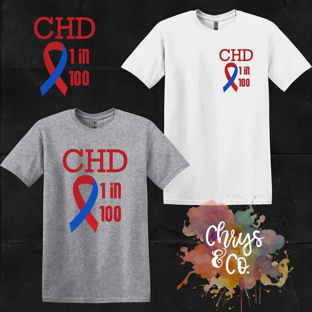 CHD Congenital Heart Defect Ribbon 1 in 100 Pocket Style Svg Cricut PNG ...