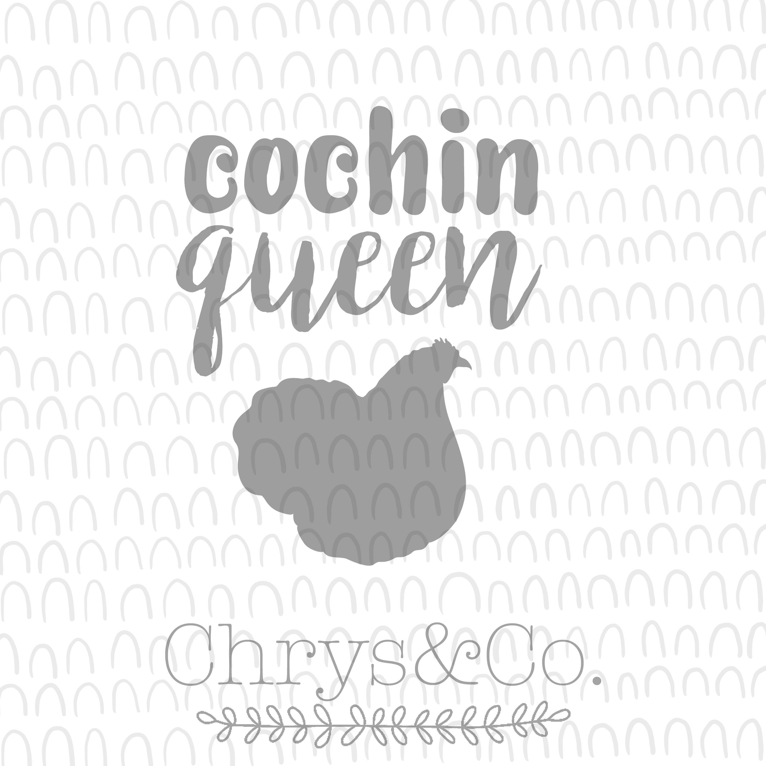 Cochin Queen SVG Cricut PNG File Svg Cochin Hen Clip Art Little ...