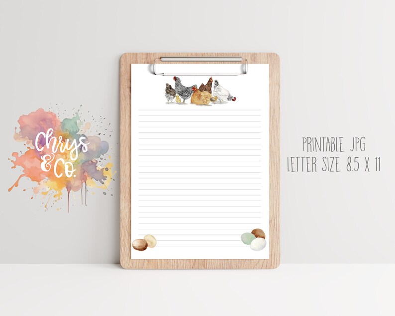 Chicken Hen Watercolor Calendar & Note List Set 2 Piece - Etsy