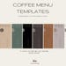 Modern Coffee Shop Menu Template, Minimalist Coffee Shop Menu ...
