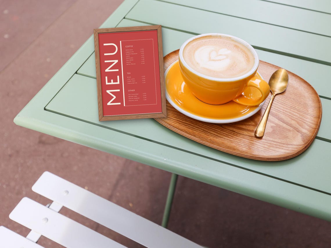 Modern Coffee Shop Menu Template, Minimalist Coffee Shop Menu ...