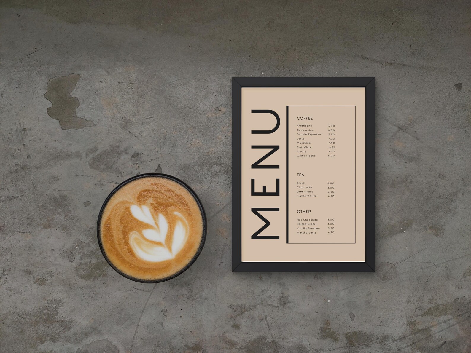 Modern Coffee Shop Menu Template, Minimalist Coffee Shop Menu ...