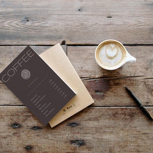 Modern Coffee Shop Menu Template, Minimalist Coffee Shop Menu ...