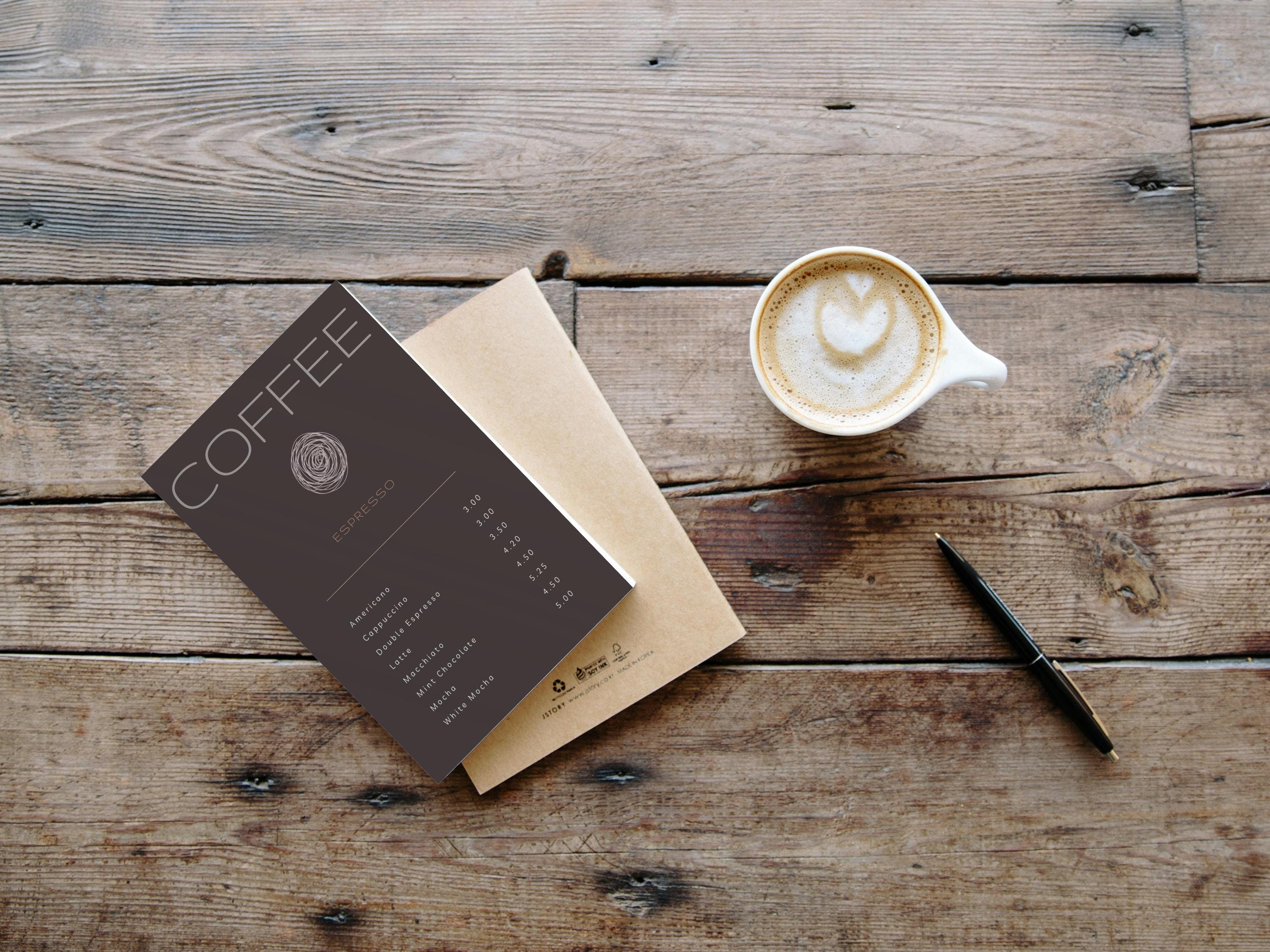 Modern Coffee Shop Menu Template, Minimalist Coffee Shop Menu ...