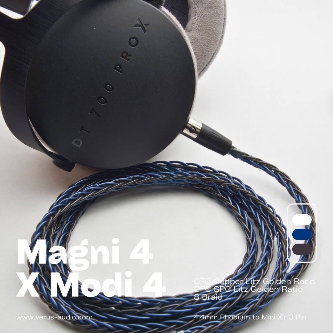 Verus Magni 4 X Modi 4 replacement Cable for Headphone ZMF, Beyer, ATH ...