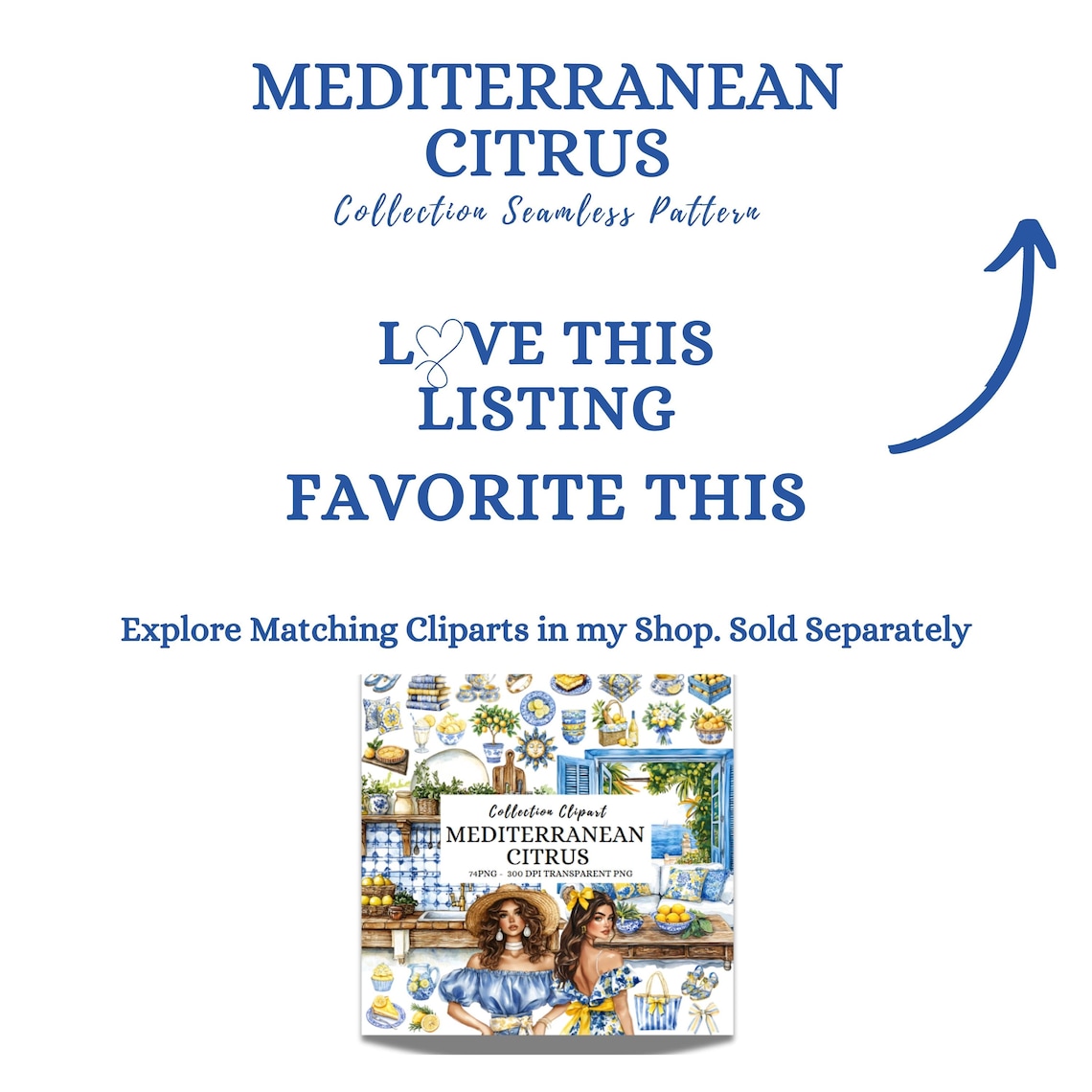 Watercolor Mediterranean Lemon Tile Seamless Pattern (digital Download ...