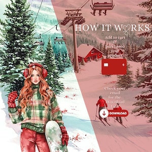 Watercolor Christmas Backgrounds: Rustic Winter Scenes Digital Paper ...