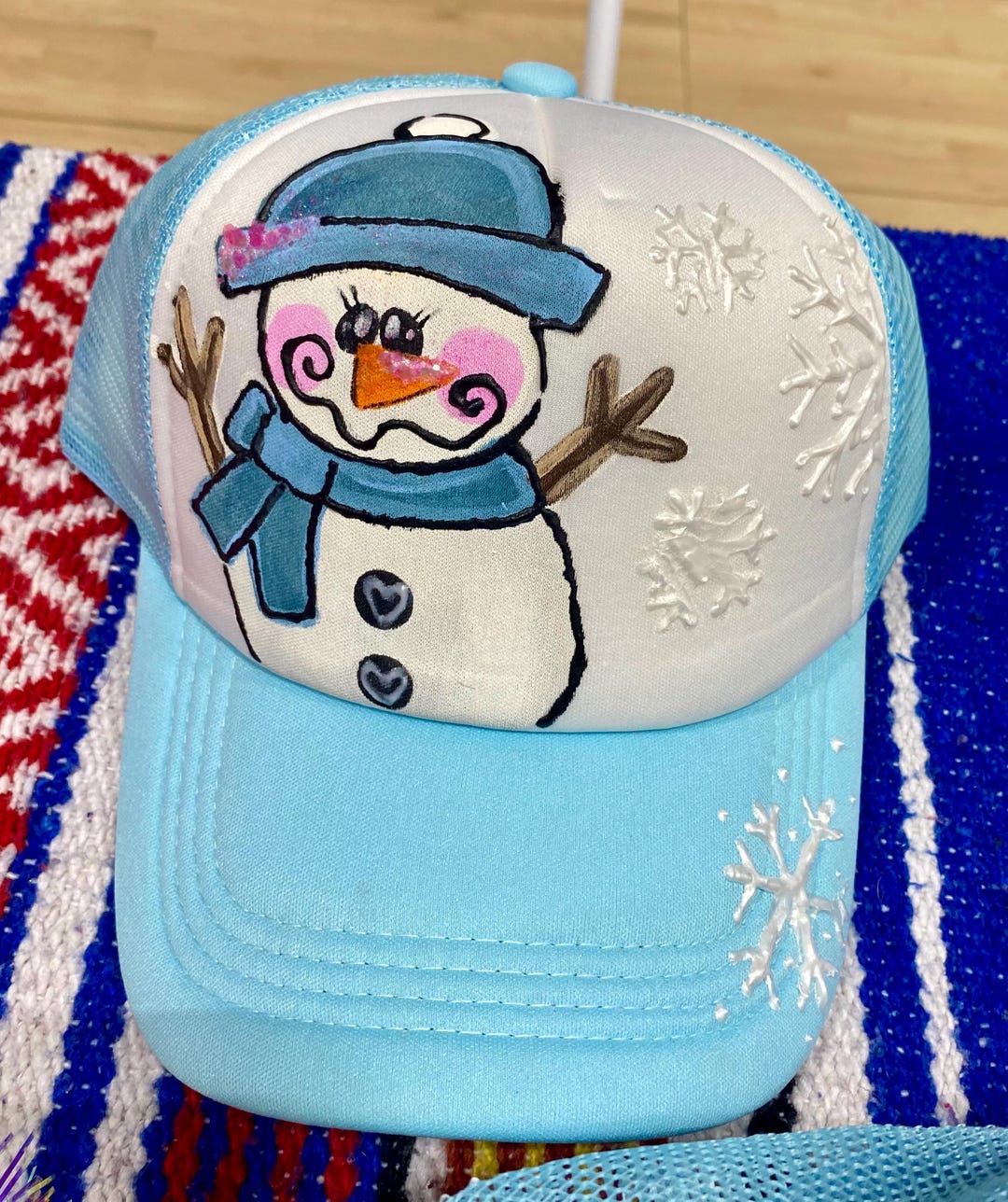 Snowman Trucker Hat - Etsy