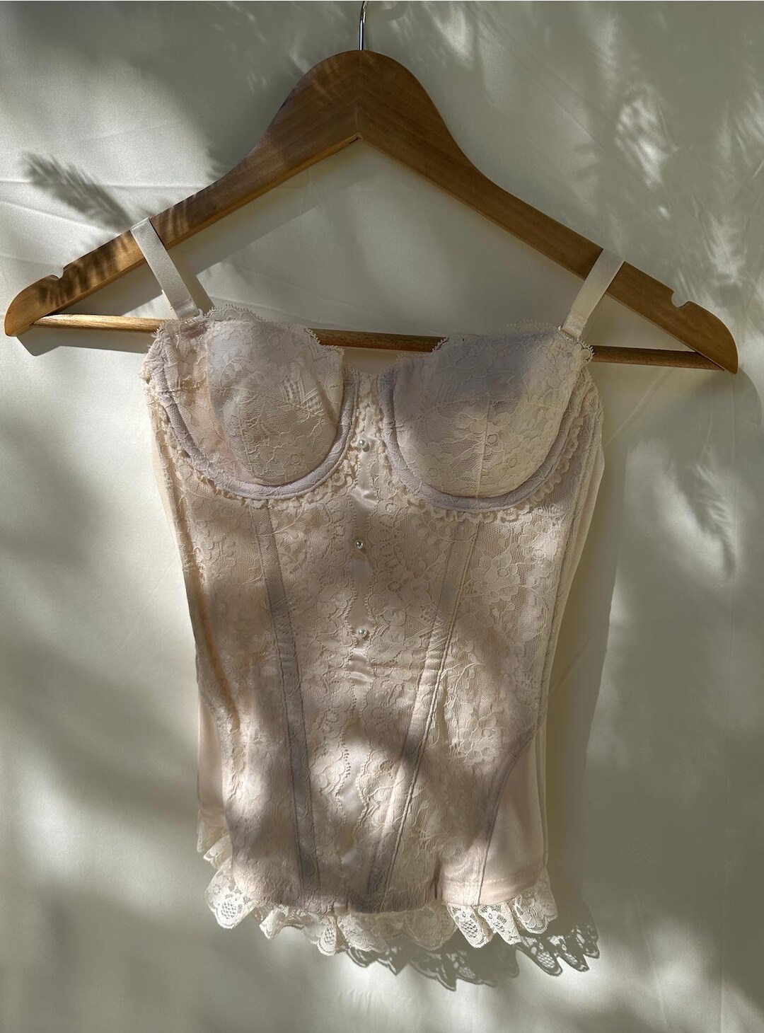 Late 1980s - Early 1990s Vintage Wacoal Blush & Ivory Corset | Timeless ...