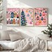 Christmas Wall Art Set of 3 Pastel Holiday Prints Whimsical Christmas ...