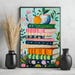 Pastel Book Stack Wall Art Floral Bookshelf Print Cozy Reading Nook ...