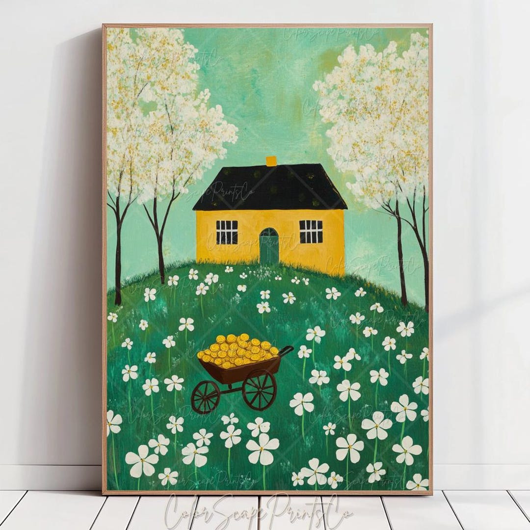 St Patrick's Day Art Print Irish Cottage Print St Patricks Day Wall ...