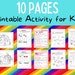 BUNDLE of 10 Printable Pages CAR THEME Preschool Kindergarten ...