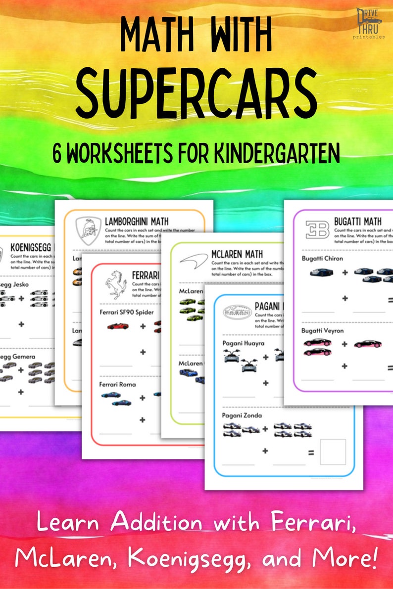 Kindergarten Math Worksheets Learn Addition Digital DOWNLOAD Activity ...