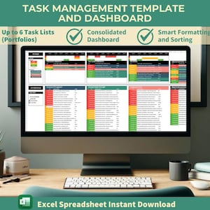 Task Management Template and Dashboard | Team and Project Management ...