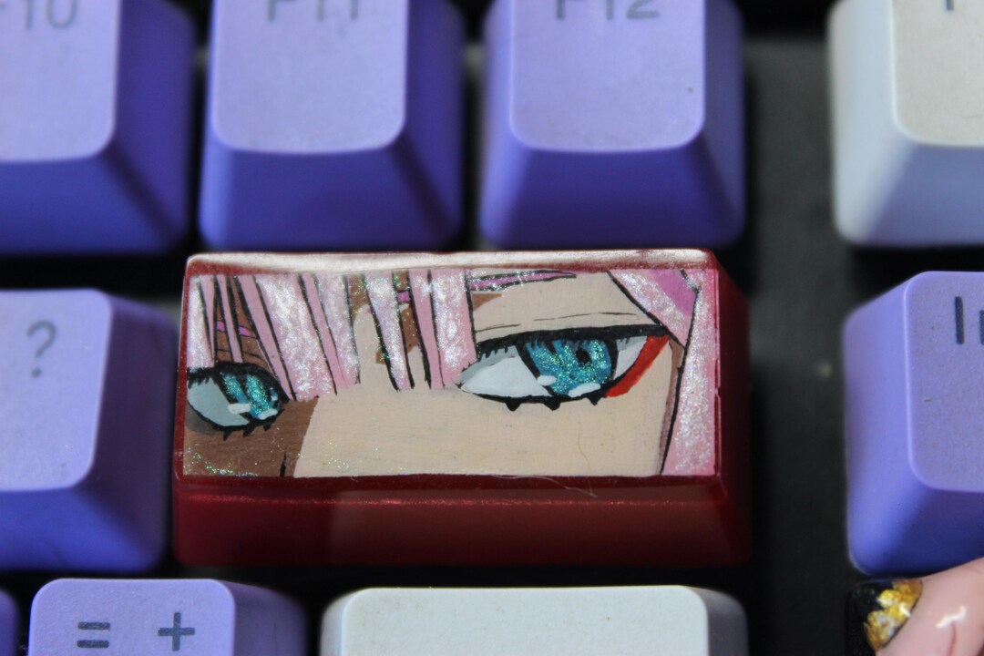 Artisan Keycap Anime Lookings, Waifus and Husbandos, Hand Painted Anime ...