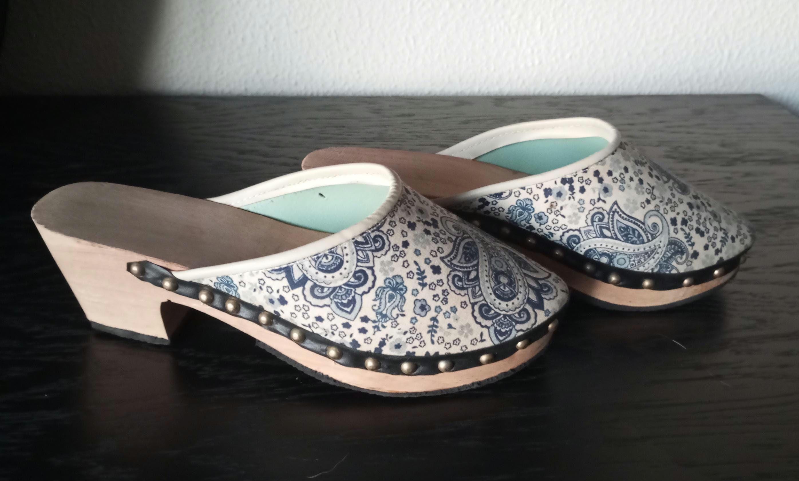 Portuguese Folklore Clogs Wood Blue Tradicional Minho Shawl Handmade ...