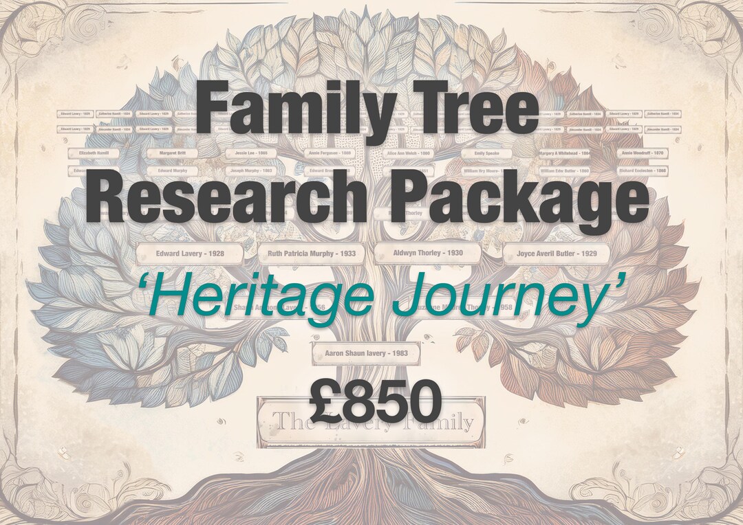 Family Tree Heritage Journey Genealogy Research Package - Etsy