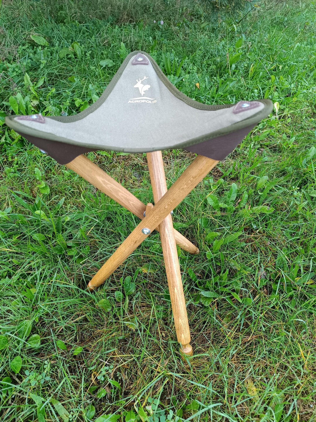 Handmade, Wooden Stool/ Exclusive Hunting Fishing Folding Stool Gift ...