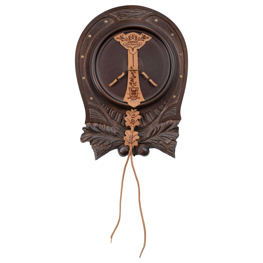 Wooden Hunting Trophy Shield Plaque Base Board/ Carved Hunter Stand ...