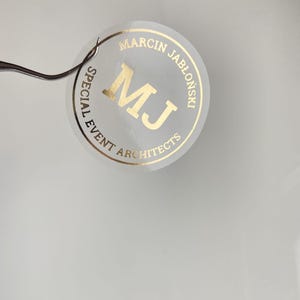 Gold Stickers, Custom Clear Logo Labels Stickers Personalized Business ...