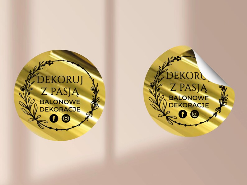 Gold Stickers, Custom Metallic Logo Labels, Stickers Personalized ...