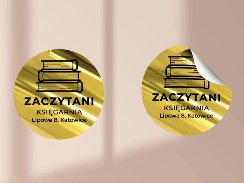 Gold Stickers, Custom Metallic Logo Labels, Stickers Personalized ...