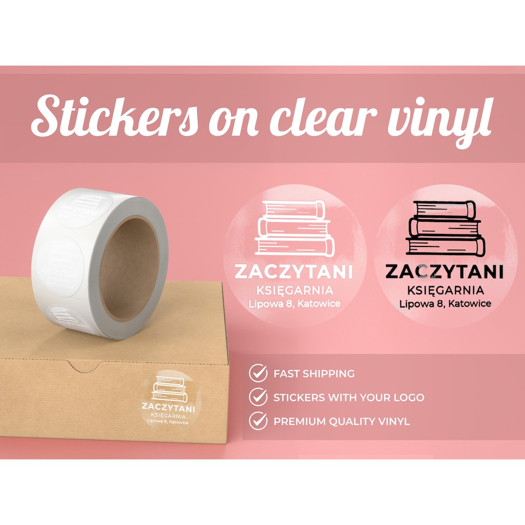 Custom Clear Logo Labels Stickers Personalized Business Logo, Round ...