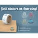 Gold Stickers, Custom Clear Logo Labels Stickers Personalized Business ...