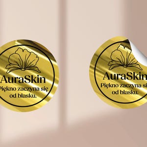 Gold Stickers, Custom Metallic Logo Labels, Stickers Personalized ...