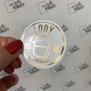 Gold Stickers, Custom Clear Logo Labels Stickers Personalized Business ...