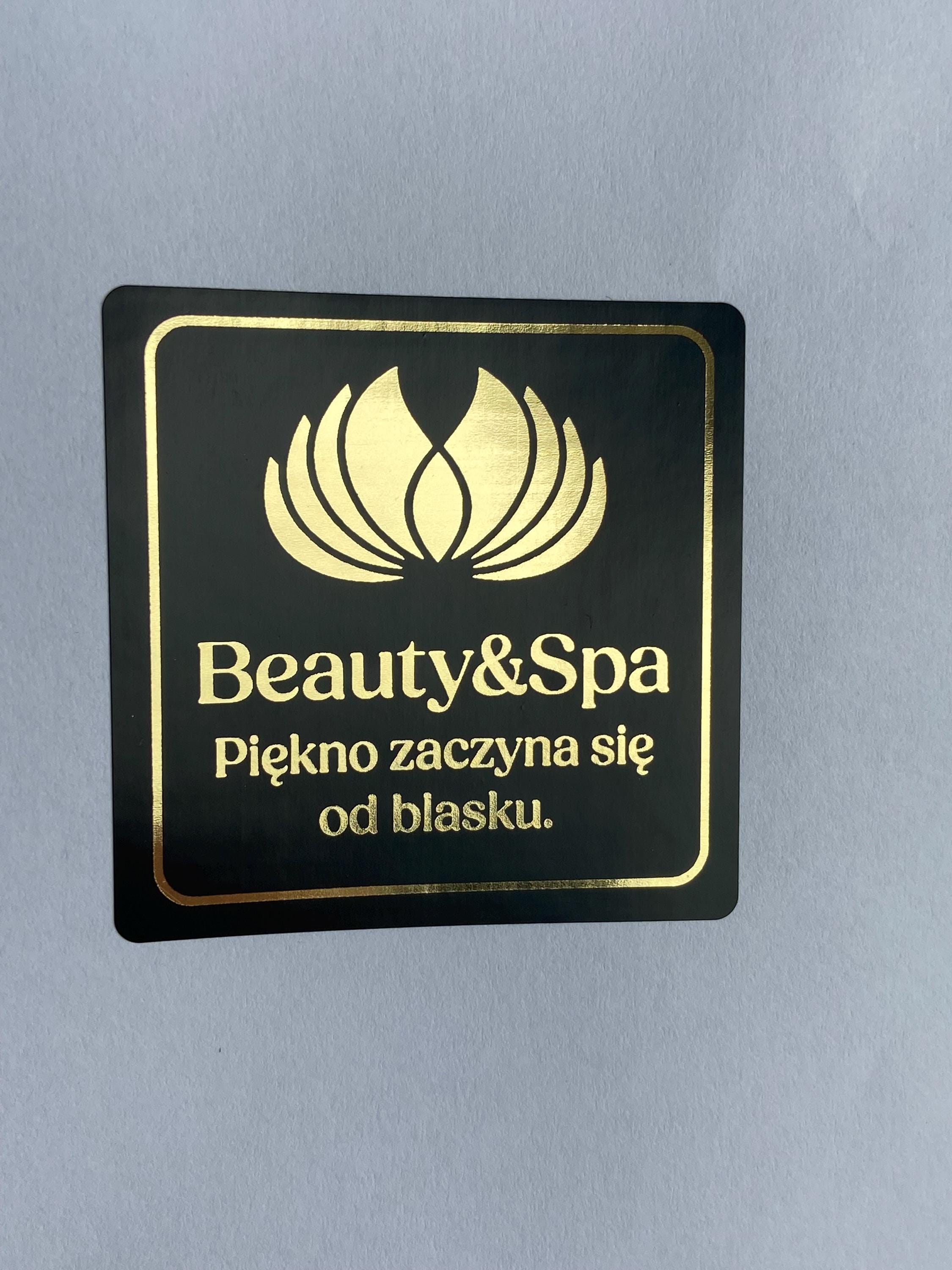 Gold Stickers, Custom Gold Logo Labels, Black Stickers, Square Logo ...