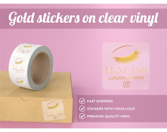 Custom Clear Logo Labels Stickers Personalized Business Logo, Rectangle ...