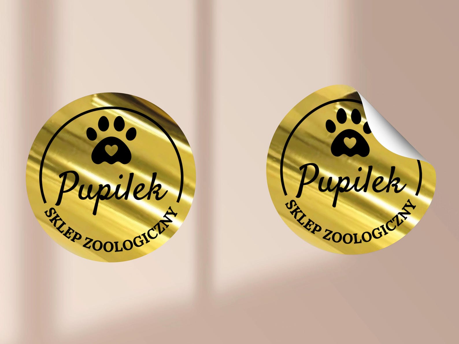 Gold Stickers, Custom Metallic Logo Labels, Stickers Personalized ...