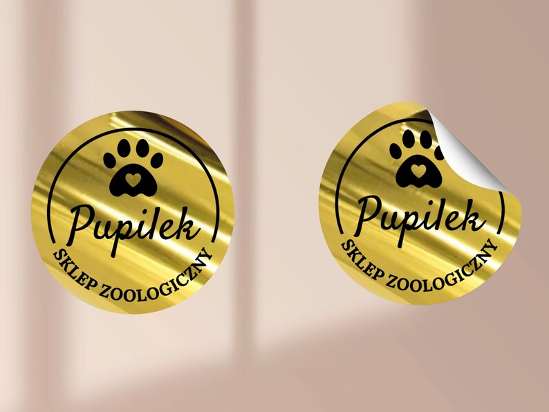 Gold Stickers, Custom Metallic Logo Labels, Stickers Personalized ...