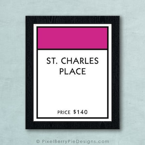 Monopoly Property Board Space // ALL Properties Available! // 8x10 Art ...