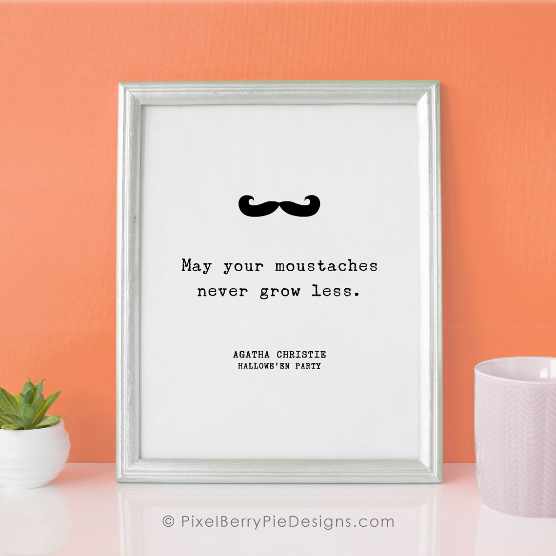 Agatha Christie "may Your Moustaches Never Grow Less" Hercule Poirot ...