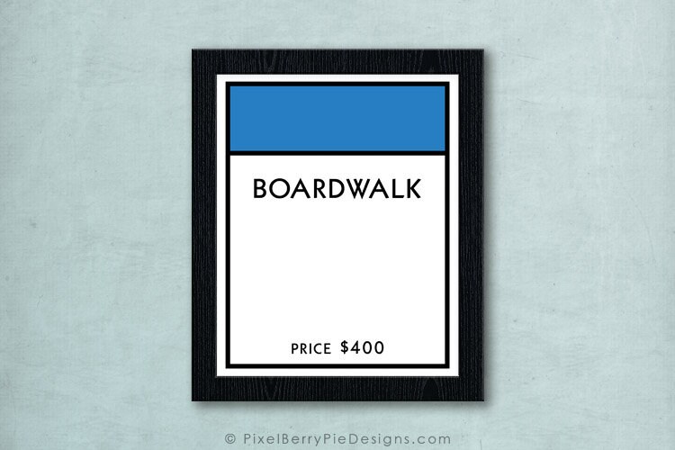 Monopoly Property Board Space // ALL Properties Available! // 8x10 Art ...